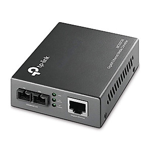 TP-LINK MC200CM Gigabit Media Converter, 1000Mbps RJ45 to 1000M multi-mode SC fiber, up to 550m/1800ft, chassis mountable