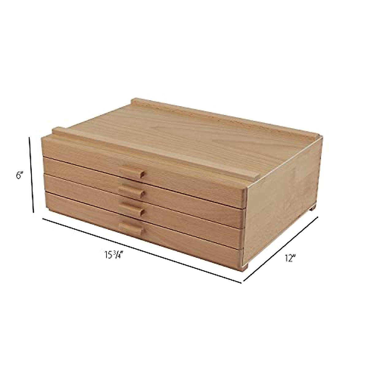 HG Art Concepts Artists Storage Chests - Premium Studio Organizer for Paint Tubes, Brushes, Pecils, Markers, & More! - 4 Drawer