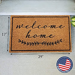 Avera Products Everday Doormat - Welcome Home - Natural Coir Fiber Doormat - 17" x 29" Everday Welcome Door Mat - Anti Slip Rubber Backing