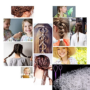 2000 PCS Mini Small Rubber Bands for Hair, Tiny Colorful Hair Elastics, Hair Rubber Bands for Girls Toddler Kids Baby, Premium Elastic Hair Ties with 2 PCS Topsy Tail Hair Tools, YLYL