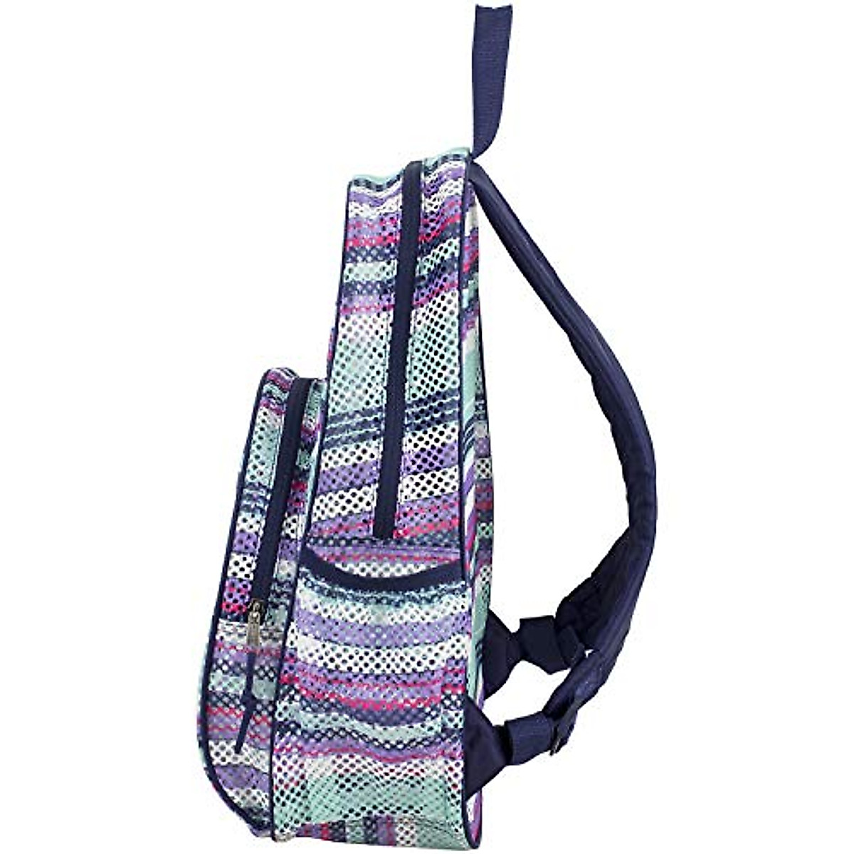 Eastsport Mesh Backpack With Adjustable Padded Shoulder Straps, Blue/Candy Stripe One Size