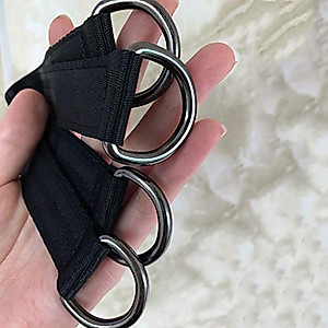 AIVOOF Swing Hanging Straps, 2 PCS 24cm / 9.45inches Tree Swing Straps Hanging Kit Heavy Duty Hanging Straps Holds 440 lbs with Carabiner Perfect for Tree Swing Seat, Hammock, Plank