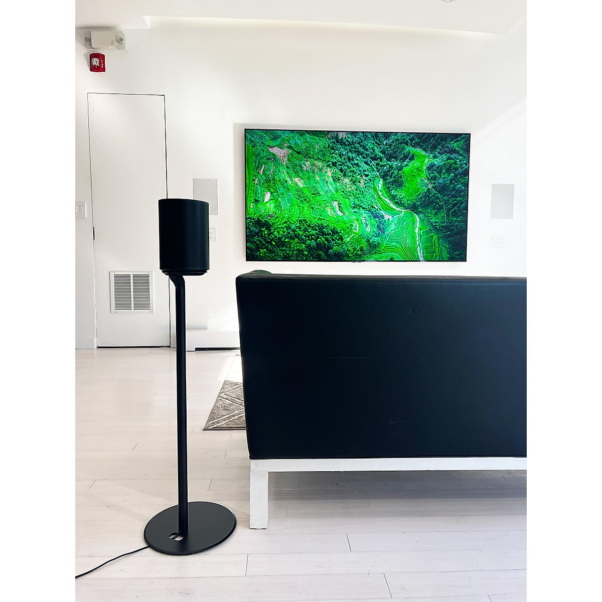 ynVISION.DESIGN Fixed Height Floor Stand Compatible with SONOS Era 100 and Era 300 - Black 2 Pack (Pair)