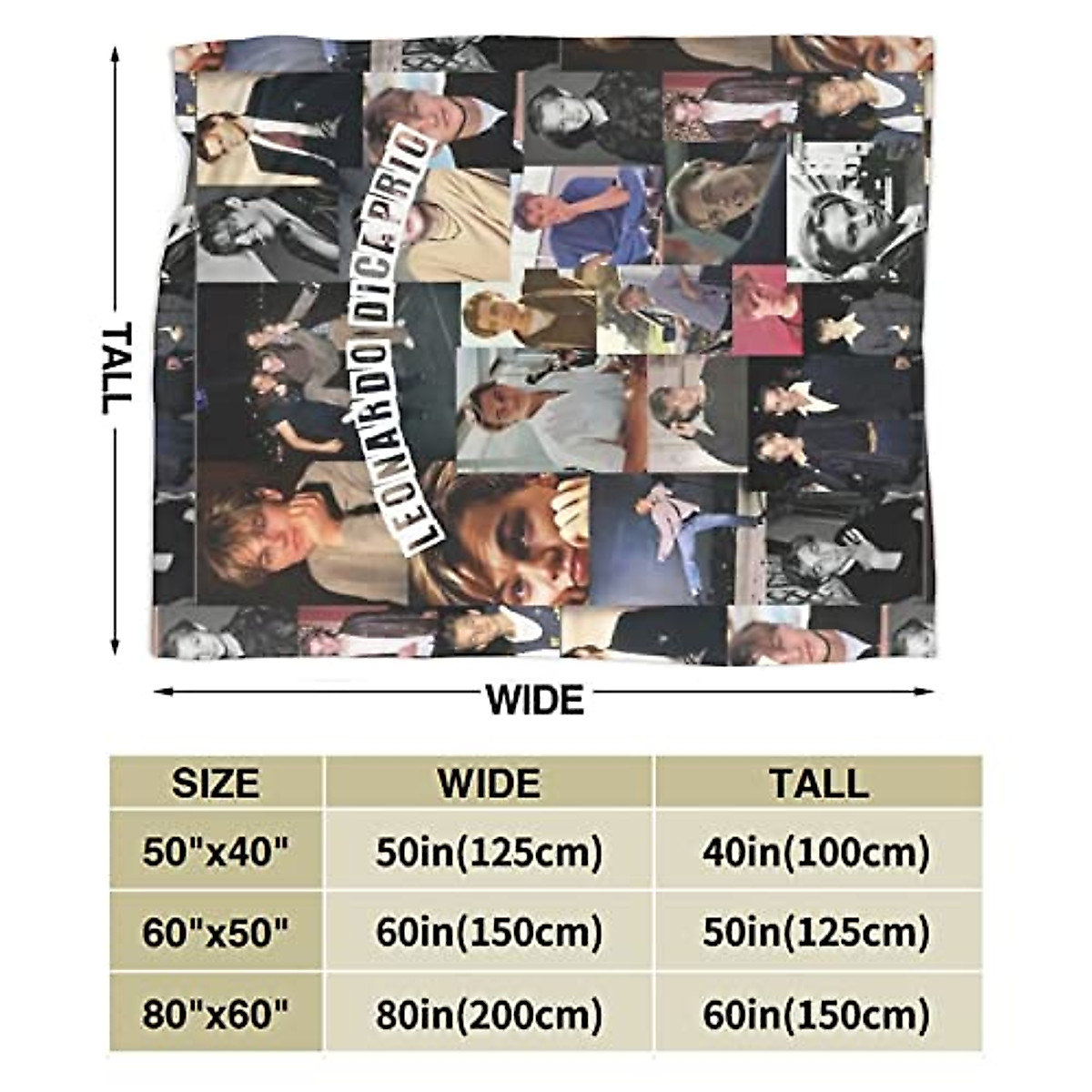 LEBEE Leonardo Dicaprio Fleece Blanket Ultra-Soft Bed Blankets Flannel Throw Blanket Quilt Outdoor Travel Blanket Picnic Blankets and Home Warm Throws Blanket for Adults/Children Gift 40''x50'' (02)