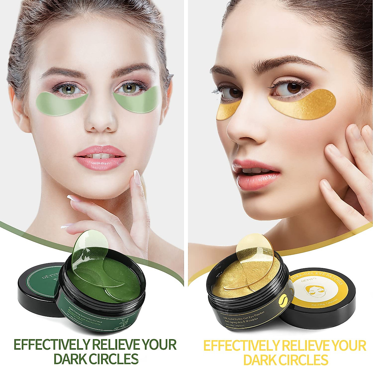 WANG BAO Under Eye Patches -120 PCS (60 Pairs) - Eye Mask Amino Acid & Collagen for Face Care - Eye Gel Treatment Masks for Dark Circles and Puffiness - Reduce Wrinkles and Fine Lines Undereye