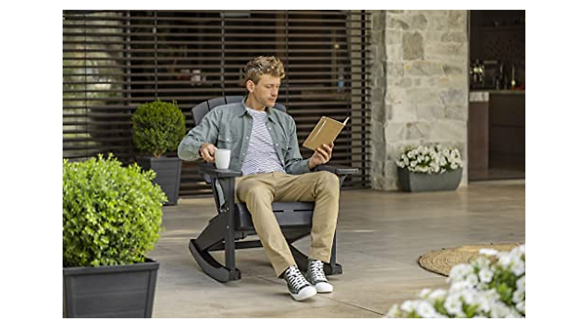 Keter Adirondack Rocker Chair - Durable Outdoor Seating
