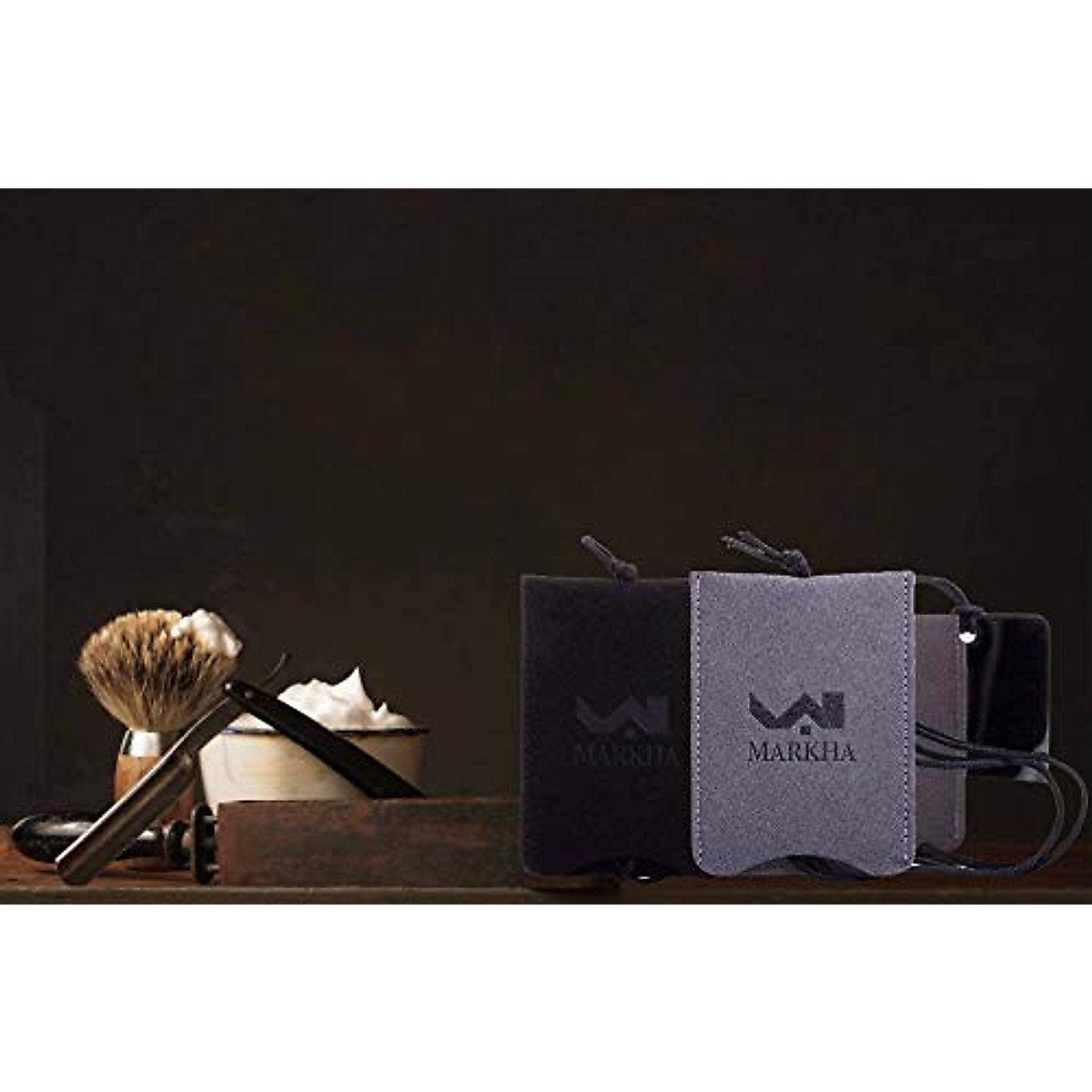 MARKHA Pocket Mirror for Men Women Unbreakable Stainless Steel Portable Mirror (Purse Mirror-(Black))