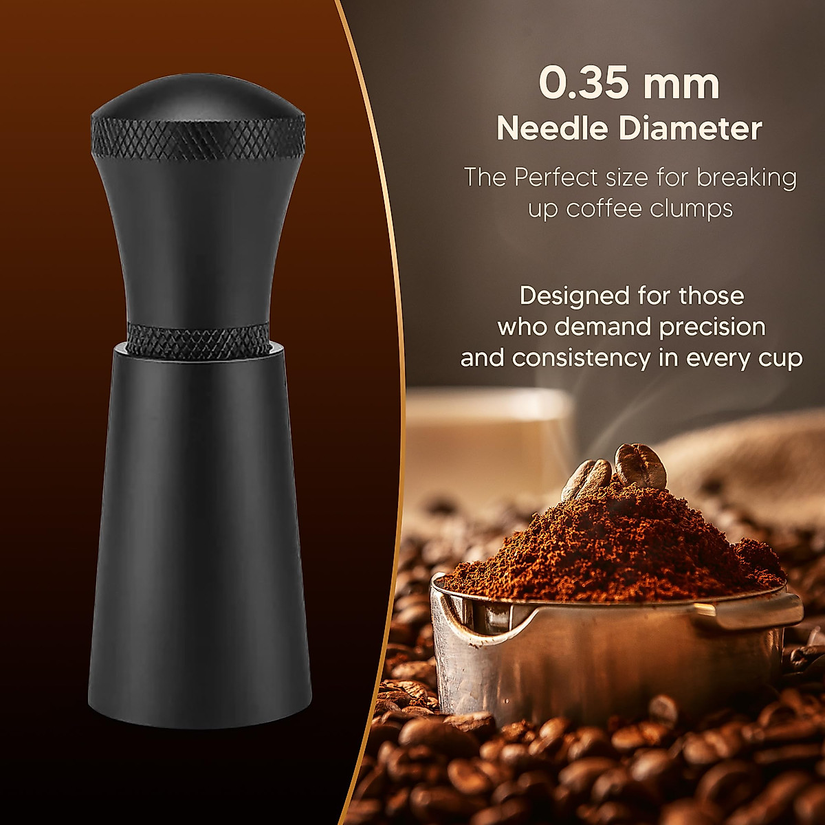 PETILIANO WDT Tool Espresso 10 Needle Set - Aluminum Made - 0.35 mm Needle - Espresso Distribution Tool, Espresso Accessories, Coffee Distributor, Barista Tools, Espresso Stirrer