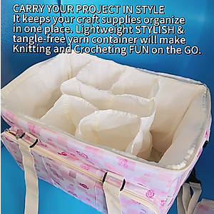 Athena's Elements Embroidery and Cross Stitch Storage Bag – Sewing, Embroidery and Cross Stitch Kits Carrying Bag – Premium Organizer Bag (Rose Pink)