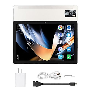 SHYEKYO 10.1 Inch Tablet, 5G WiFi Tablet 100-240V Dual Speakers 7000mAh for Office for Android 13 (US Plug)