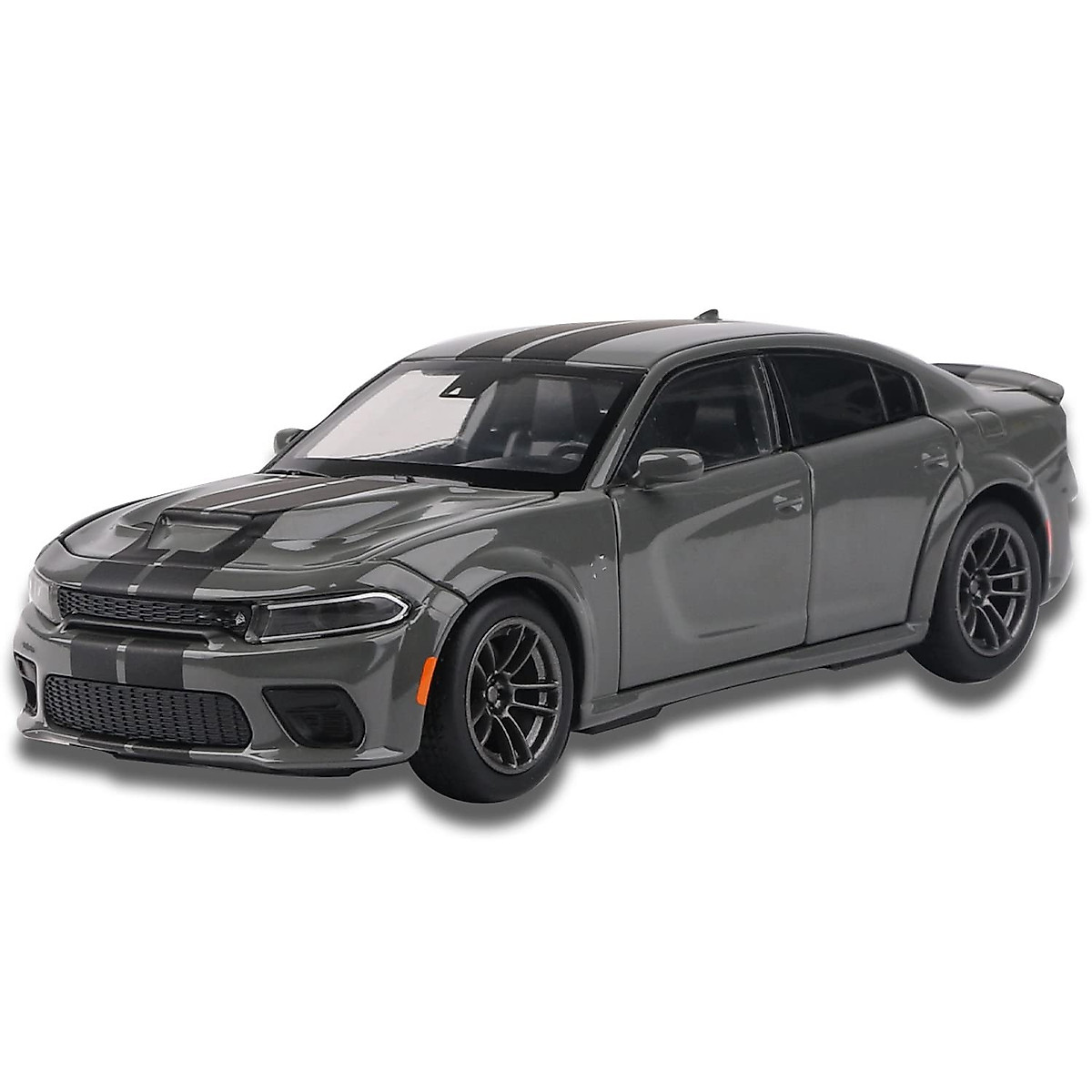 JIAYEMODEL Speed & Furious 1:32 Diecast Toy Car Model for Charger SRT Muscle Cars,Steering Suspension,Mini Vehicles Toys for Kids,Boyfriend Gift（Grey）