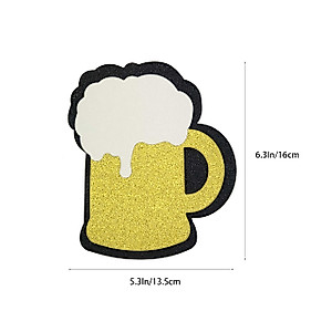 50th Birthday Party Decorations, Cheers & Beers to 50 Years Banner, Hanging Swirls Decorations, Gold and Black Paper Pom Poms, Latex Balloons For 50th Birthday Party Decorations (50)