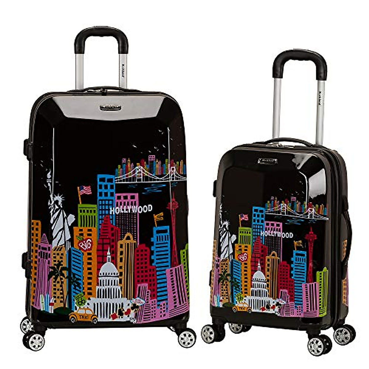 Rockland Departure Hardside Spinner Wheel Luggage, America, 2-Piece Set (20/28)