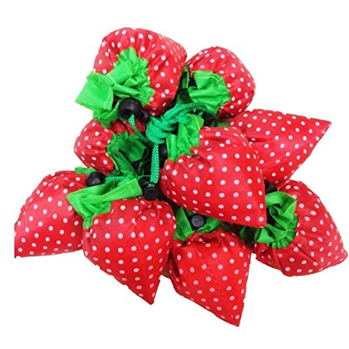 EH 5 Pack of "dot" Shopping Bags, Ripstop Nylon Reusable Shopping Tote Bag, Expandable ECO Bags (Color A)