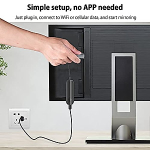 JUCONU Wireless HDMI Display Adapter,Video Mirroring Receiver,HDMI Cable Adapter Used for iPhone Mac iOS Casting/Mirroring to TV/Projector /Monitor