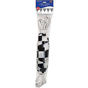 Beistle Checkered Outdoor Pennant Banner, 17 by 120-Feet