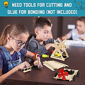 Sntieecr 6 Set DC Motor Kit, 159PCS STEM Mini Electric Motor Kit for DIY Science Projects, Science Experiment Educational Learning Kit for Kids Ages 8+