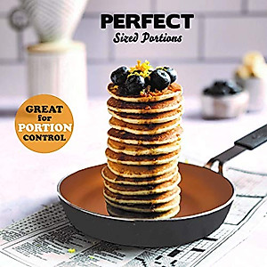 Gotham Steel Mini Stackmaster 5 Piece Cookware Set – Nonstick Personal Sized Fry Pan, Sauce Pan, Wok and Grill/Griddle Pan, Nests for Easy Storage, Dishwasher Safe