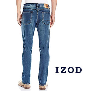 IZOD Men's Comfort Stretch Denim Jeans (Relaxed Fit), Indigo Blast, 34W x 32L