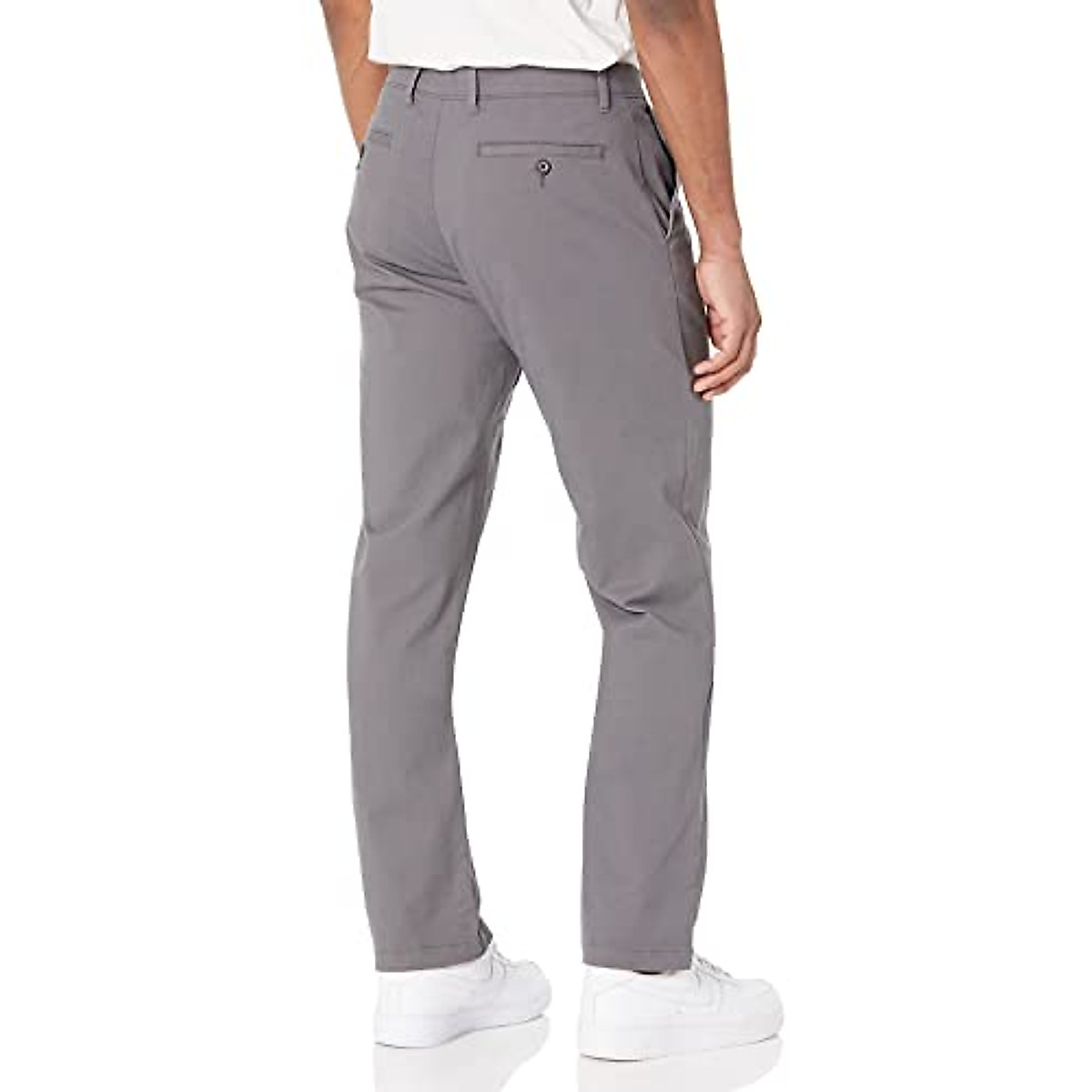Amazon Essentials Men's Straight-Fit Casual Stretch Chino Pant, Dark Grey, 35W x 32L