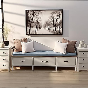 RULAER 48 inch Bench Cushion for Indoor Furniture,High Weather Resistance Patio Bench Seat Cushion Durable Washable Garden Chair Pads(48x16x3 inch,Grey)