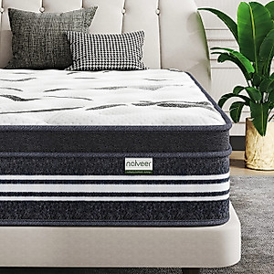 Naiveer Twin Mattress 10 Inch, Memory Foam Mattress in A Box, Hybrid Mattress with Individually Wrapped Coils, CertiPUR-US Certified, Medium Firm Twin Size Mattress for Back Pain & Pressure Relieve