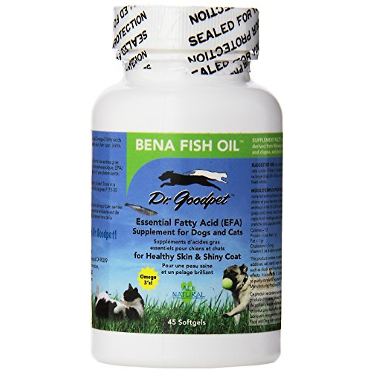 Dr. Goodpet Bena Fish Oil High Potency Omega 3 Essential EPA/DHA for Dogs and Cats