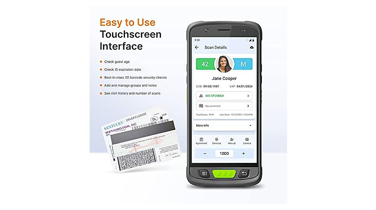 IDWare 9000 Handheld ID Scanner - Secure Age Verification