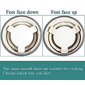 KAMaster Plate Setter Heat Deflector for Medium Big Green Egg,Ceramic Pizza Stone Smoking Stone Big Green Egg ConvEGGtor Accessories Heat Plate Replacement for Kamado Grill