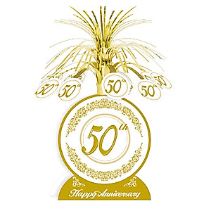 50th Anniversary Centerpiece Party Accessory (1 count) (1/Pkg)