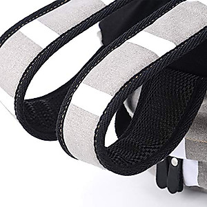 MoreChic Causal Canvas Stripe Backpack Travel Daypack Backpacks For Teen Girls Women