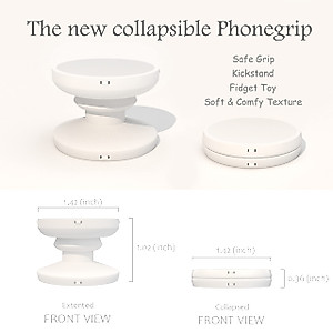 DALSTONE Cute Acrylic Animals Collapsible Expandable Multi Functional Mobile Phone Grip Stand Holder for Smartphone Tablet Cell Phone Accessory (Fried Egg)