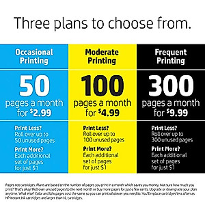 HP Tango X Smart Home Printer with Indigo Linen cover – Designed for your Smartphone with Remote Wireless Printing (3DP64A) with Instant Ink Prepaid Card for 50 100 300 Page per Month Plans (3HZ65AN)