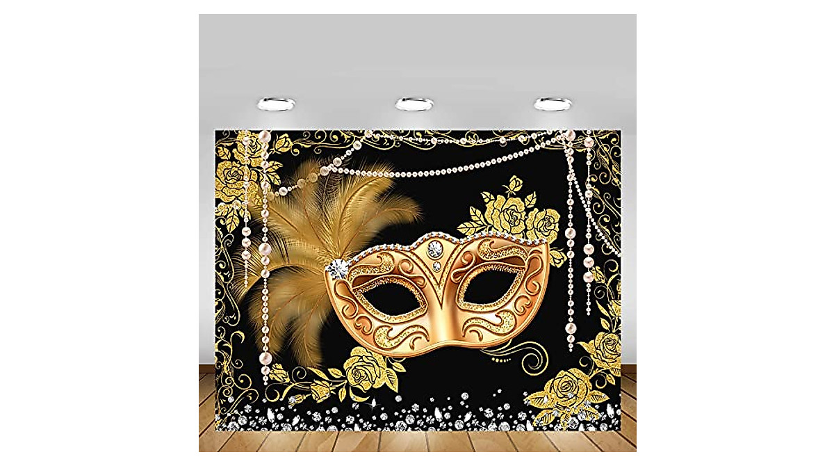 MEHOFOND Masquerade Ball Backdrop - Elevate Your Events