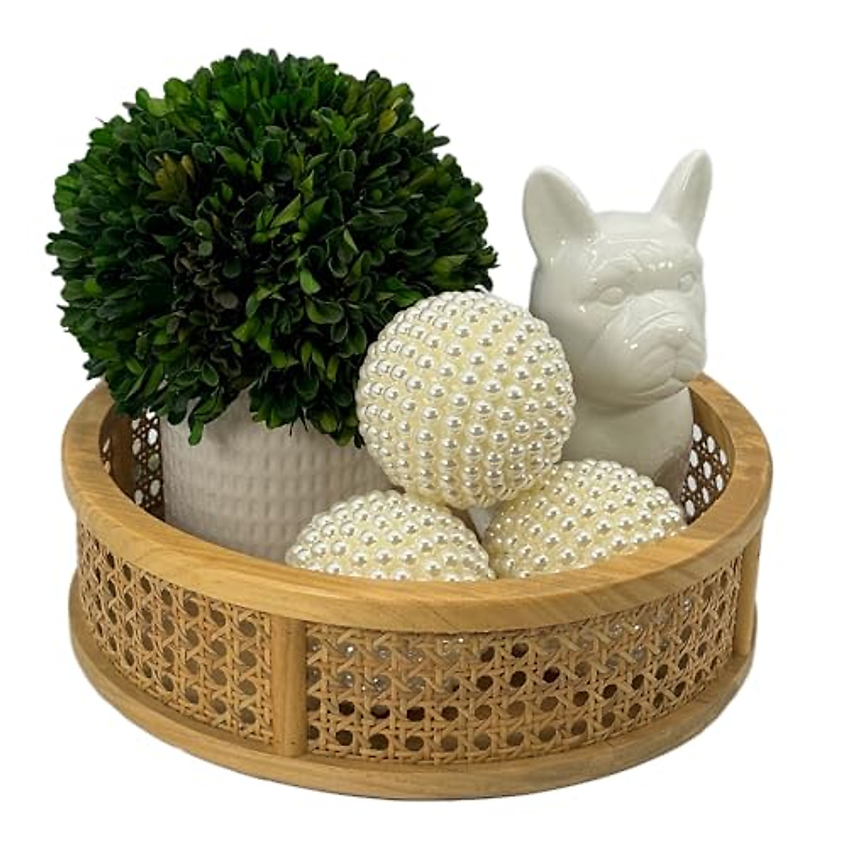 Galt International Decorative Pearl Covered Ball Orbs Bowl Filler Vases & Baskets 3.8” Diameter Set of 3 Vase Bowl Tray Filler Decor Orbs Dining Table Coffeetable Centerpiece Spheres