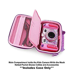 CASEMATIX Pink Camera Case Compatible with VTech KidiZoom Camera - Protective Travel Case with Shoulder Strap Compatible with VTech KidiZoom Duo Selfie Cam, Pix, Twist Connect and More!