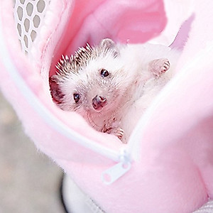 MARBOL Portable Hedgehog Hamster Sugar Glider-Rat Carrier Breathable Travel Shoulder Bags Backpack Pets Accessories (Large)