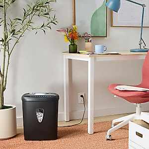 Amazon Basics 8-Sheet Cross Cut Paper Shredder and Credit Card Shredder with 4.1 Gallon Bin