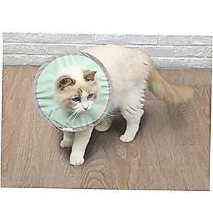 BESPORTBLE 1pc Pet Cat Collar Cat Elizabethan Collar Pet Protective Collar Elizabethan Cone Collar Puppy Dog Cone Pet Costuem Accesseories Dog Surgery Collar Pets Petg Green