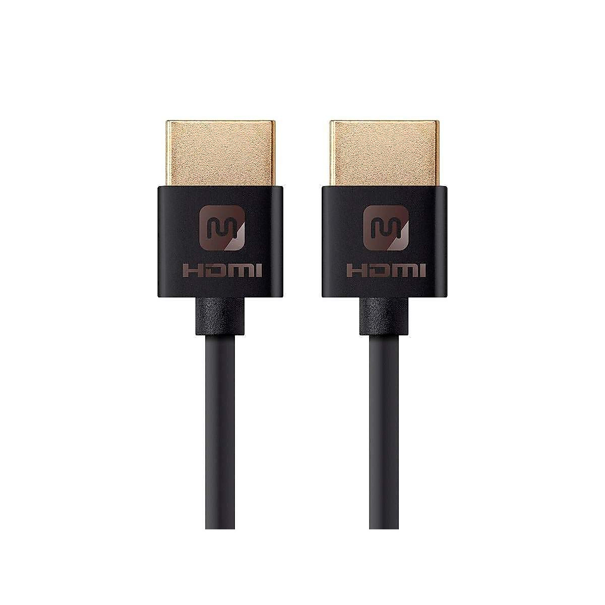 Monoprice HDMI High Speed Cable - 4 Feet - Black, 4K@60Hz, HDR, 10.2 Gbps, 36AWG, YUV 4:2:0 - Ultra Slim Series