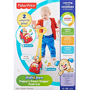Fisher-Price Laugh & Learn Puppy's Smart Stages Push Car