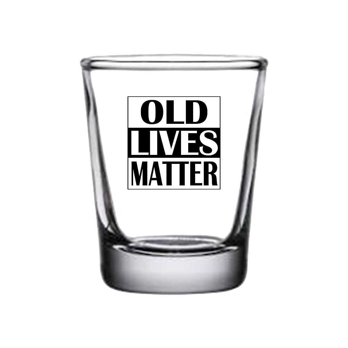 Rogue River Tactical Funny Old Lives Matter Joke Fashioned Whiskey And Shot Glass Bundle Drinking Cup Gag Gift Set For Him Her Men Dad Mom Grandpa Birthday or Retirement Combo Gift Set