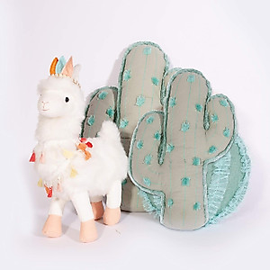 Mon Ami Soft Plush Cactus Toy, Turquoise, 1Pc, Green - 19", Huggable Cactus Shaped Pillow, Decorative Accessory Cushion for Nursery, Child’s Bed/Couch