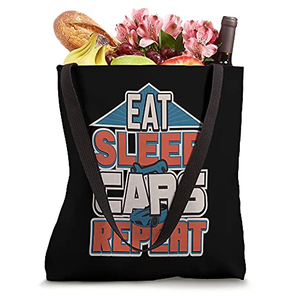 Eat Sleep Cars Repeat Car Enthusiast Mechanic Tote Bag