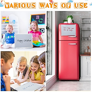 Fuutreo 10 Pcs Small White Board Dry Erase 8.5" x 11" Magnetic Dry Erase Board for Fridge Hanging Whiteboard with 10 Magnetic Markers 20 Magnets for Refrigerator Wall Home Office School Kids Students