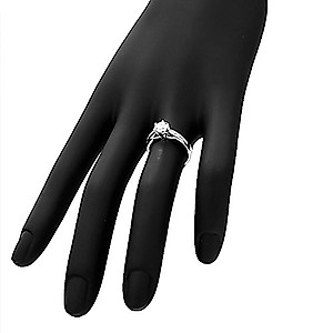 Lilly: 0.96ct Brilliant-cut Russian Ice on Fire CZ Promise Engagement Ring 925 Silver, 3193 sz 6.0