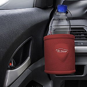 FH Group Silicone Dash/Vent Mounted Cup Holder Smartphone, IPhone, Galaxy Coin Grip Burgundy
