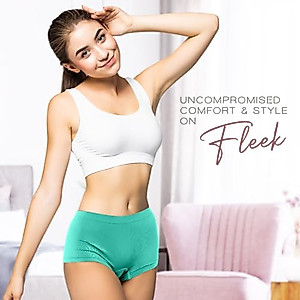 Alyce Ives Womens Seamless Boy Short Panties, Boyshort Boxer Briefs-12 Pack