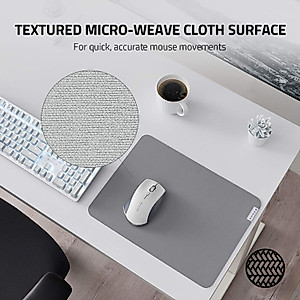 Razer Pro Glide Soft Mouse Mat: Thick, High-Density Rubber Foam - Textured Micro-Weave Cloth Surface - Anti-Slip Base - Medium Size
