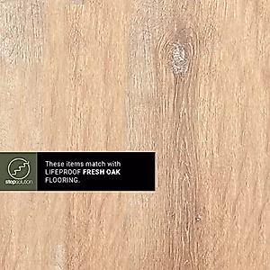 Step Solution 2 Stair Steps Kit - Includes 2 Stair Treads with Bullnose and 2 Fillers Combo - Vinyl Planks on Stairs - Match Home Depot Vinyl Floor Colors - 12" W x 42" L - Fresh Oak Color